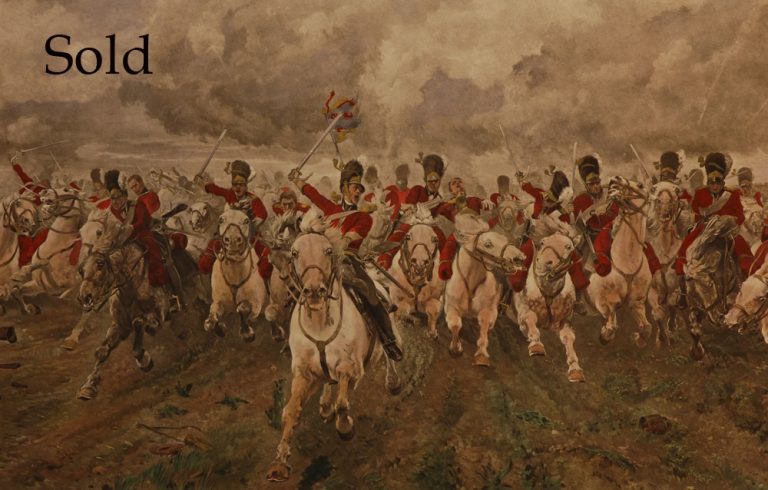 Scotland Forever by Lady Elizabeth Butler circa 1882 - Shacklady's Antiques