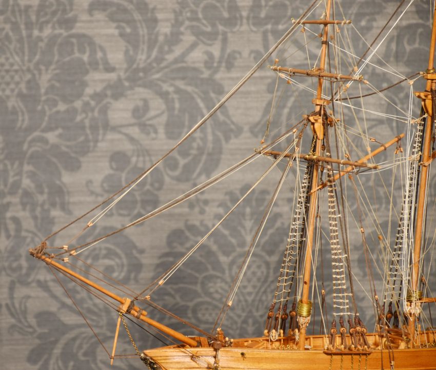 Cased scale model of the Scottish two masted schooner - Shacklady's ...